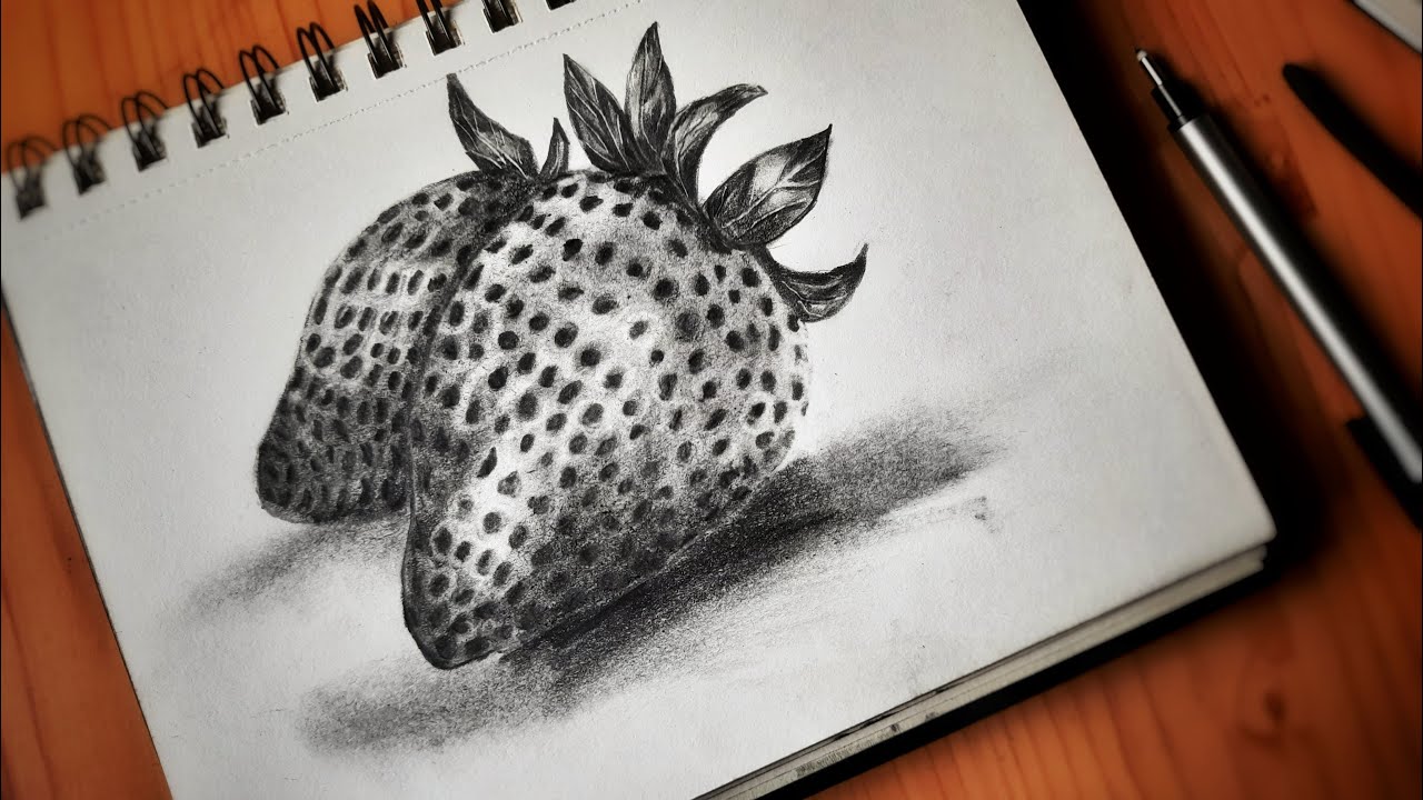 How To Draw Realistic Strawberry Step By Step Strawberry Drawing how-to-draw-realistic-strawberry-step-by-step-strawberry-drawing