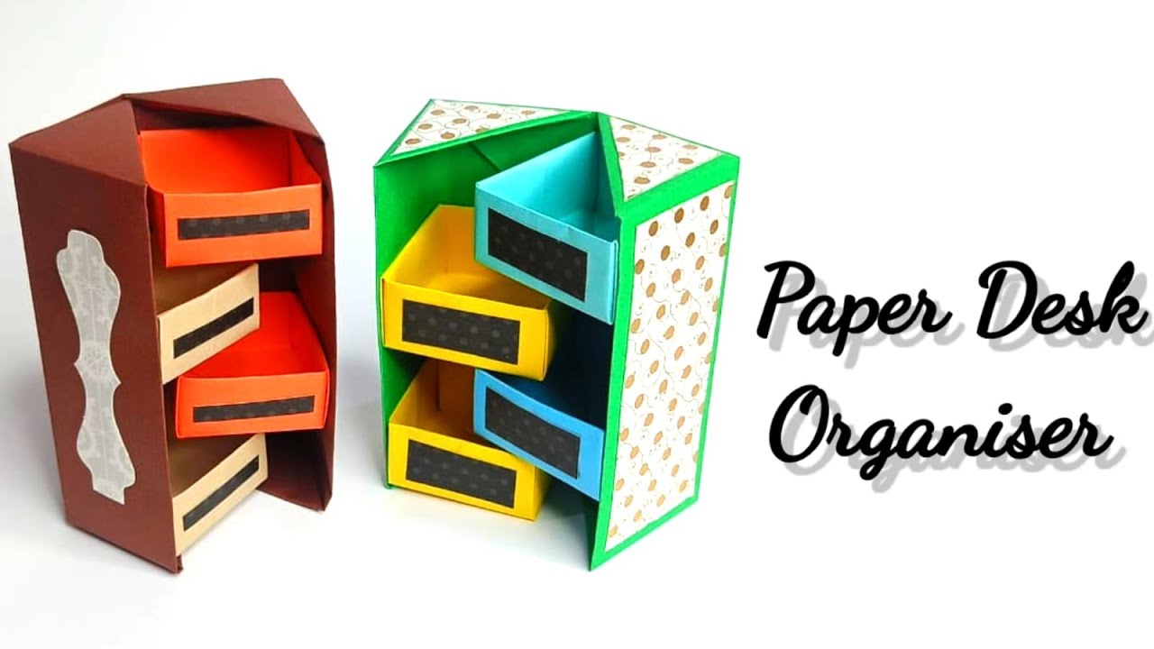 Paper desk organizer | paper craft | paper craft ideas | how to make ...