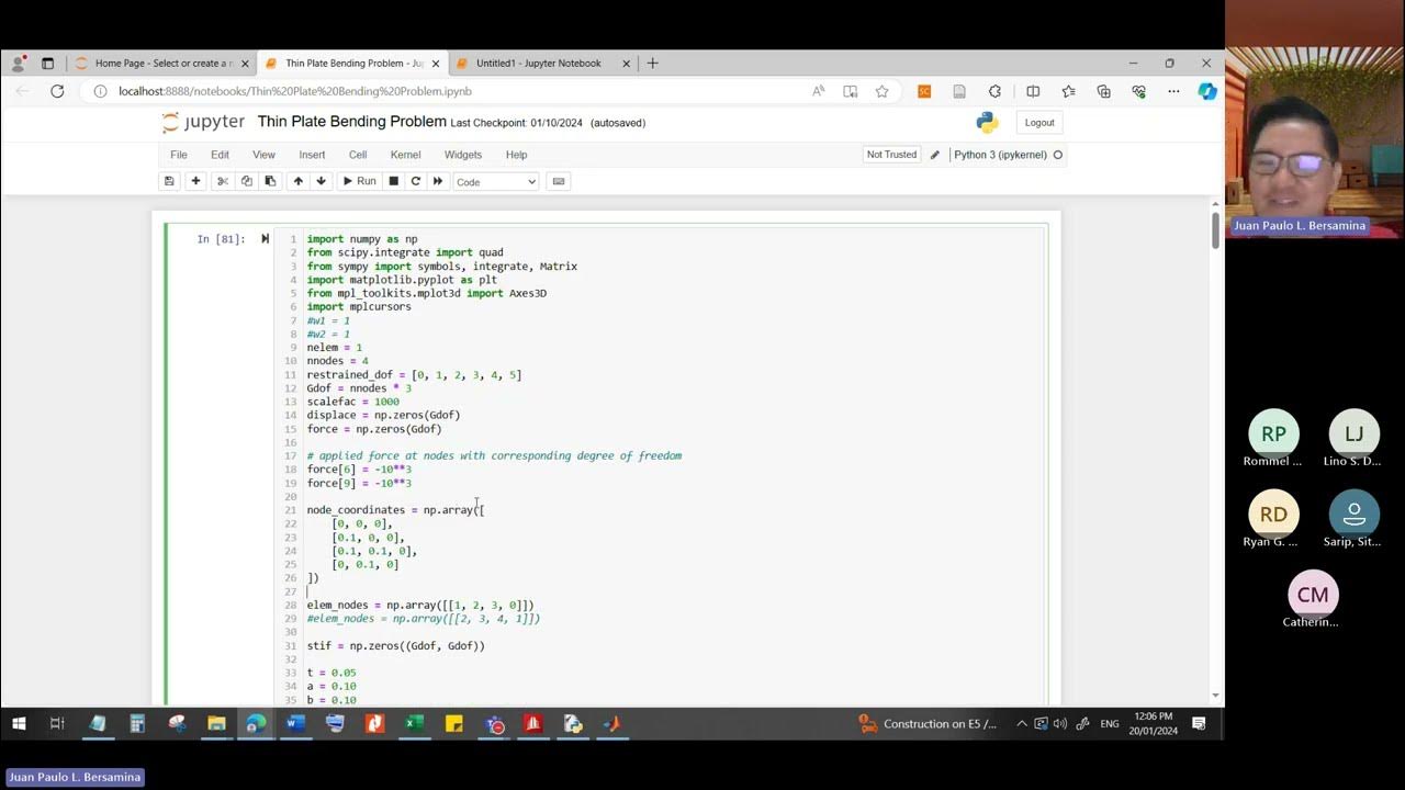 Plane Stress and Thin plate Finite element analysis Using Python - YouTube
