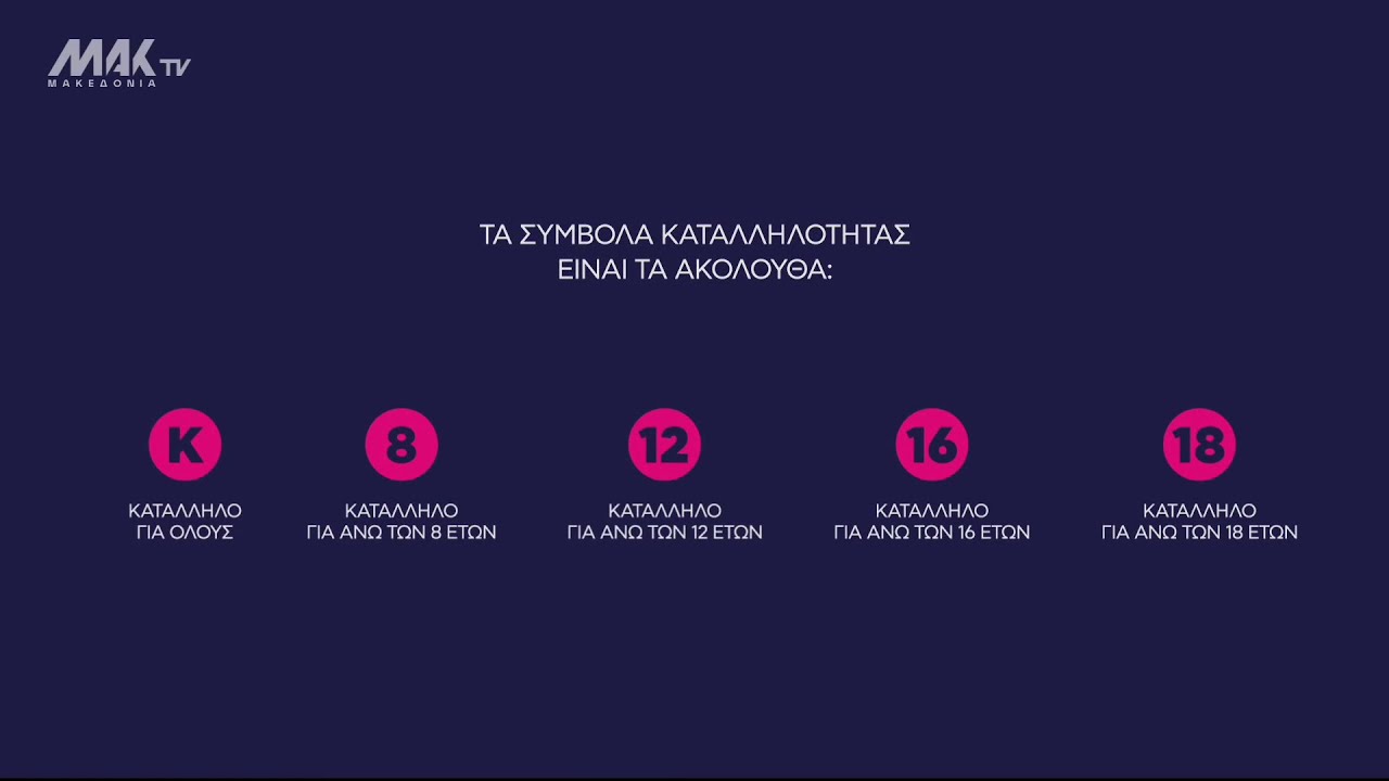 MAK TV - Επεξήγηση συμβόλων καταλληλότητας (2023-2025) - YouTube