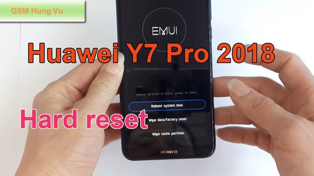 How To Hard Reset Huawei Y7 Pro 2018 Forgot Screen Password Code. - YouTube