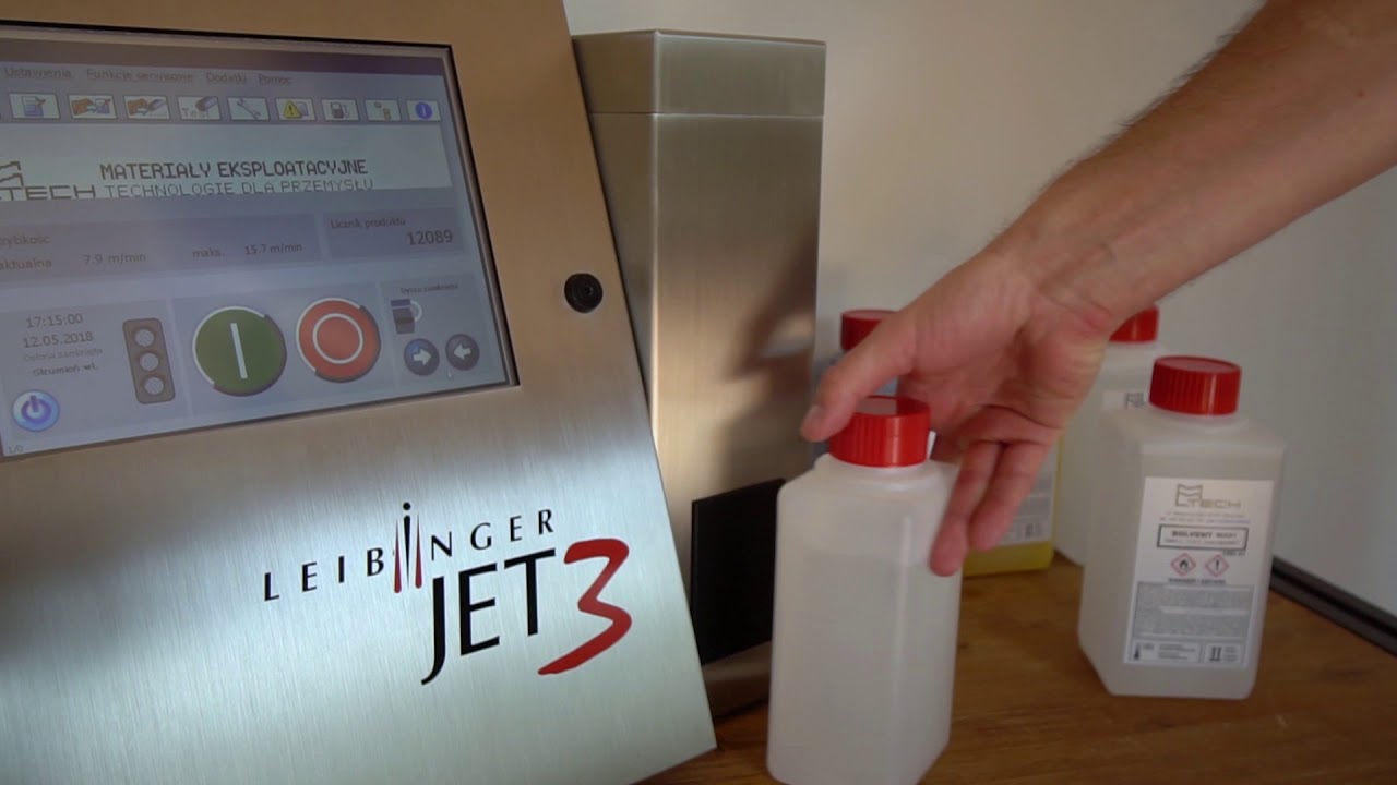 SOLVENT MA01 - skanowanie butelek przez drukarkę Leibinger JET3 - YouTube