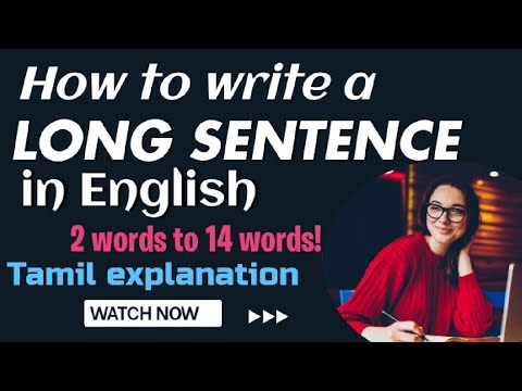 Write a long sentence in English! #english #vavuniya #longsentence ...