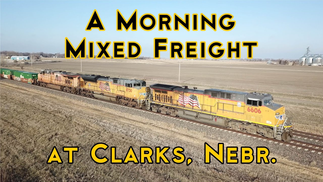 A mixed freight at Clarks, Nebraska - YouTube