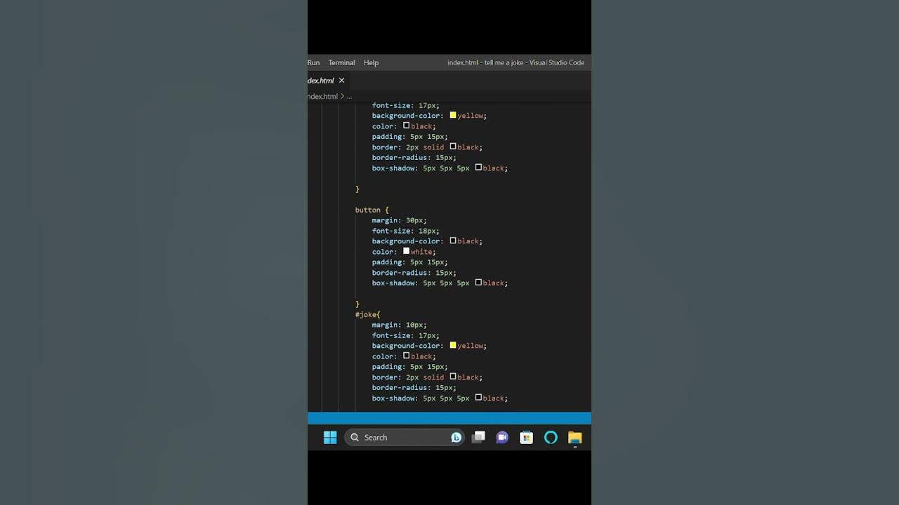 Make Random Joke Site Using Html Css And Javascript Coding Programming Webdevelopment Css