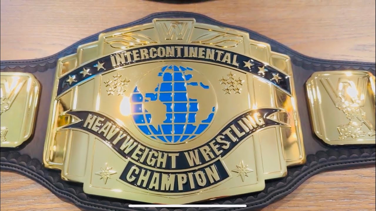 WWE Block logo Intercontinental Championship review Autographed by ...