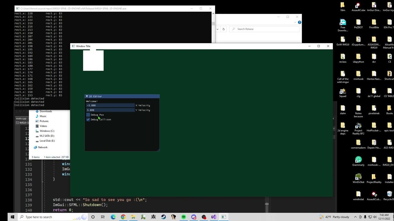 C Imgui And Sfml 2d Game Engine Devlog 0 Youtube