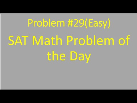 SAT Math Question of the Day #29(Easy) - YouTube