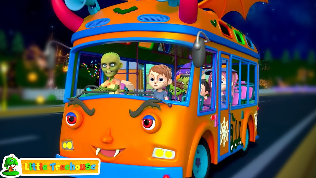 Spooky Bus, Wheels On The Bus Go Round And Round + More Spooky Rhymes ...