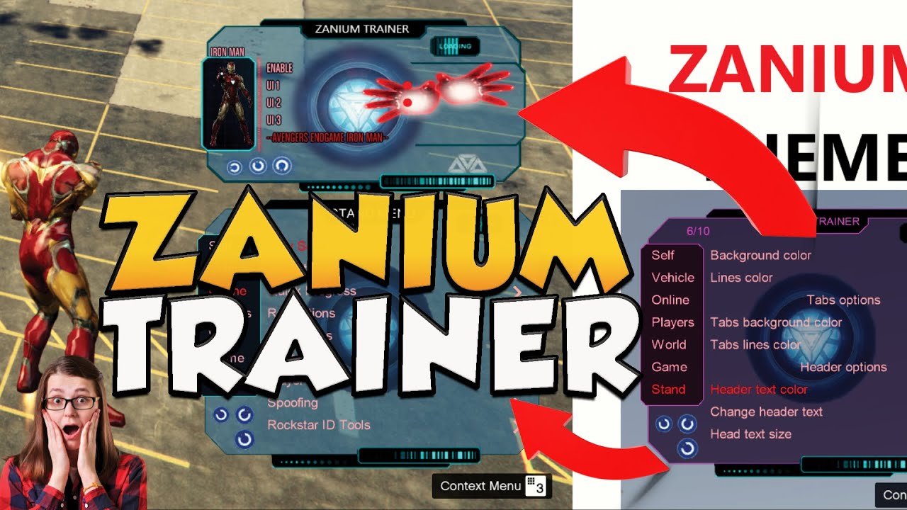 ZANIUM TRAINER SHOWCASE | GTA V/ONLINE PC MODS - YouTube