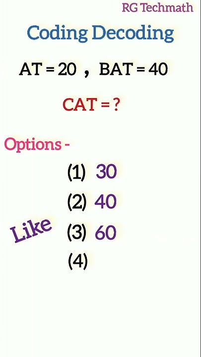 Coding Decoding Reasoning Coding Short Trick Shorts Coding Decoding Reasoningtricks 