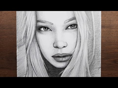 Blackpink Jennie resmi adım adım nasıl çizilir - Kolay yöntem portre çizimi