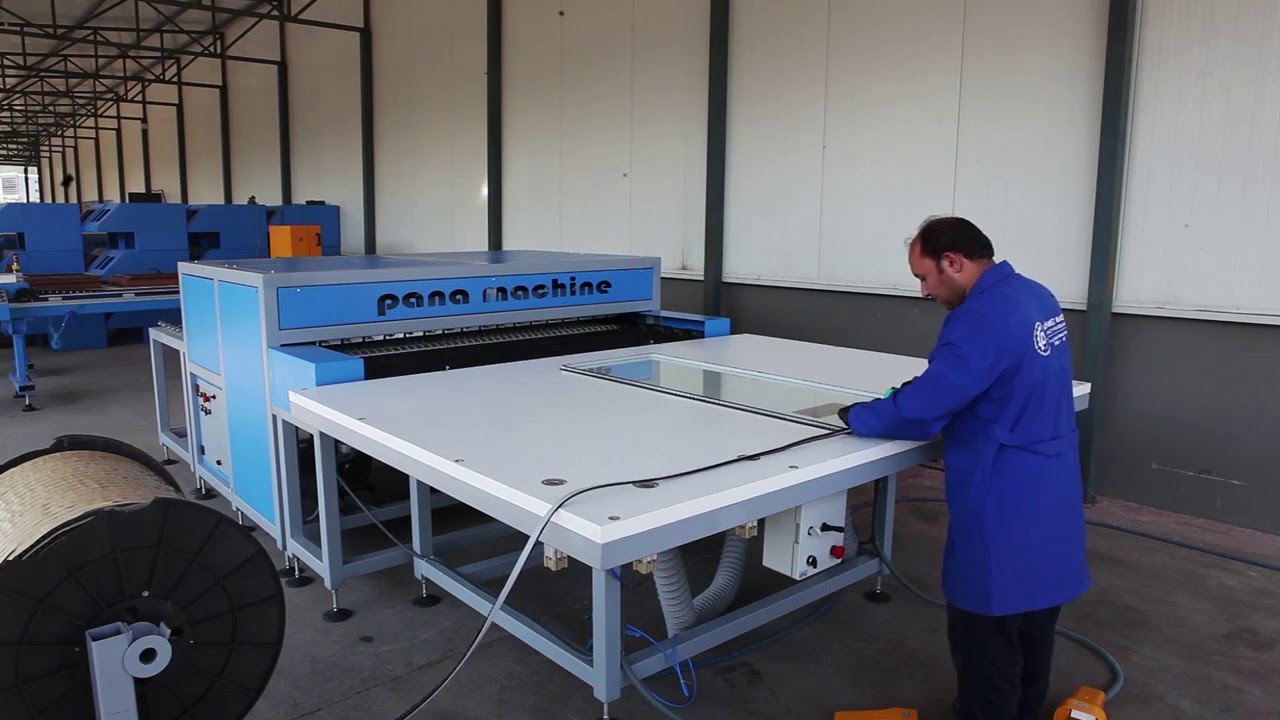 PR-180 INSULATED GLASS PRESS MACHINE (HOT PRESS) - YouTube