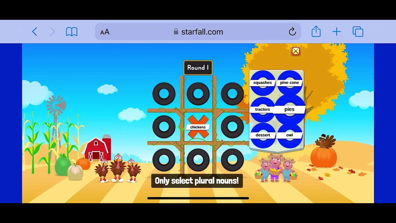 Starfall’s Tic Tac Toe Challenge with the other 2 Teams! (Fall/Autumn ...