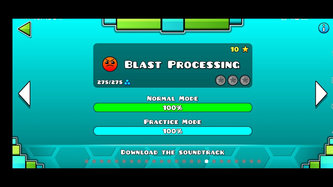 BLAST PROCESSING 100% | NEW HARDEST | Geometry Jump - YouTube
