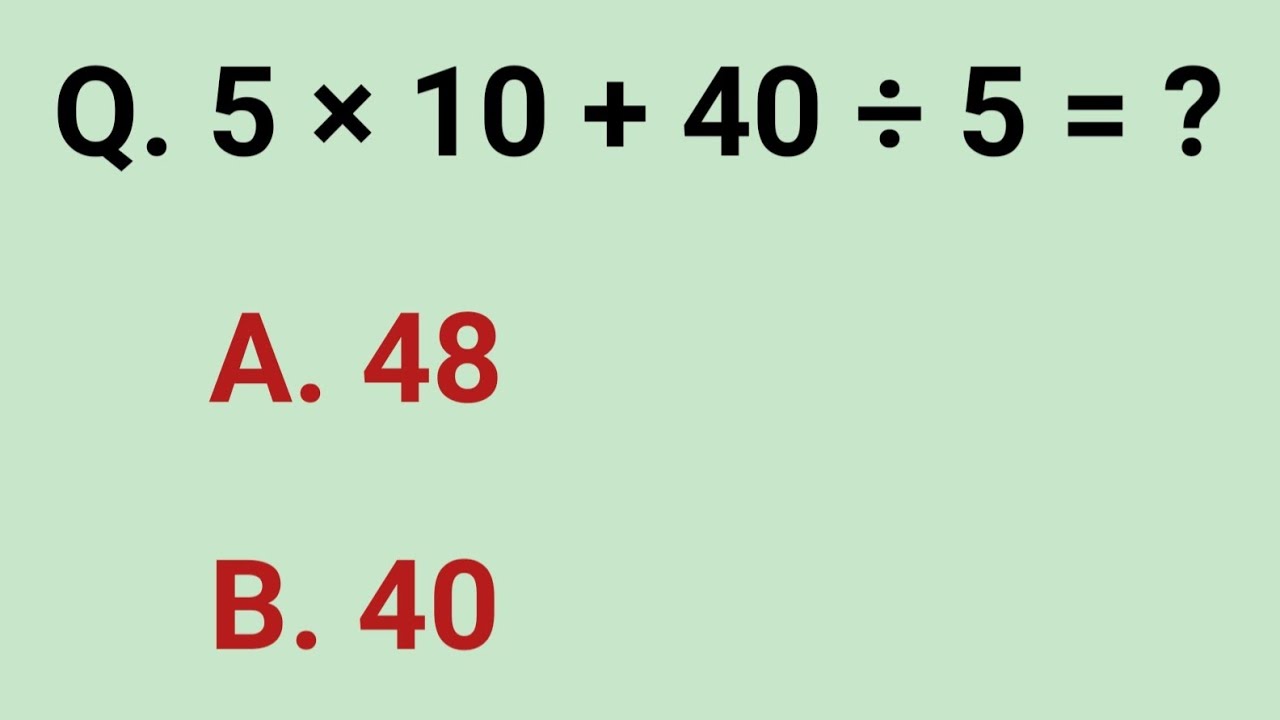 Mathematics Question Live Quiz 🙂 Genius People Solve Only 🙂 UPSC - YouTube