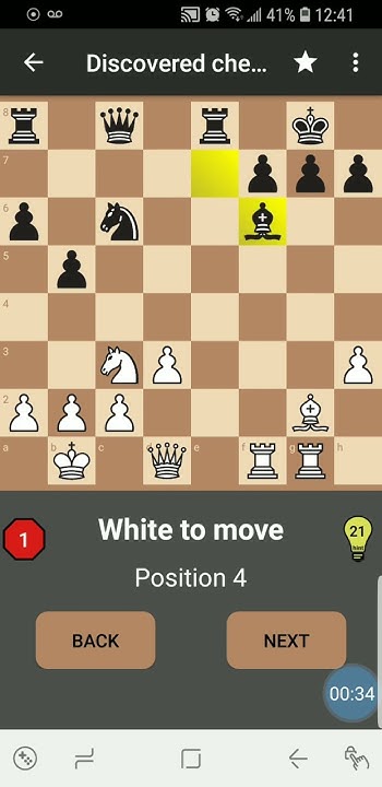 chess tactics puzzle Win in 4 - discovered check - YouTube