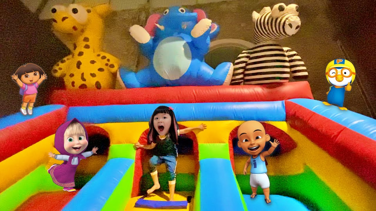 Main Istana Balon Binatang dan Karakter Dora Pororo Marsha Ipin - Motor ...