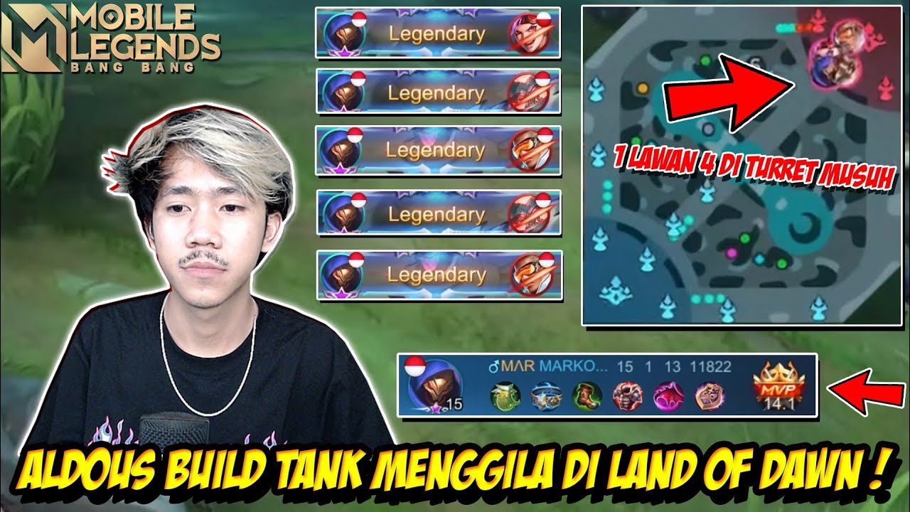 ALDOUS BUILD TANK TERSERAM DALAM SEJARAH - Mobile legends - YouTube