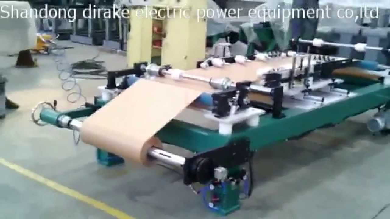 transformer equipment insulation paper folding machine - YouTube