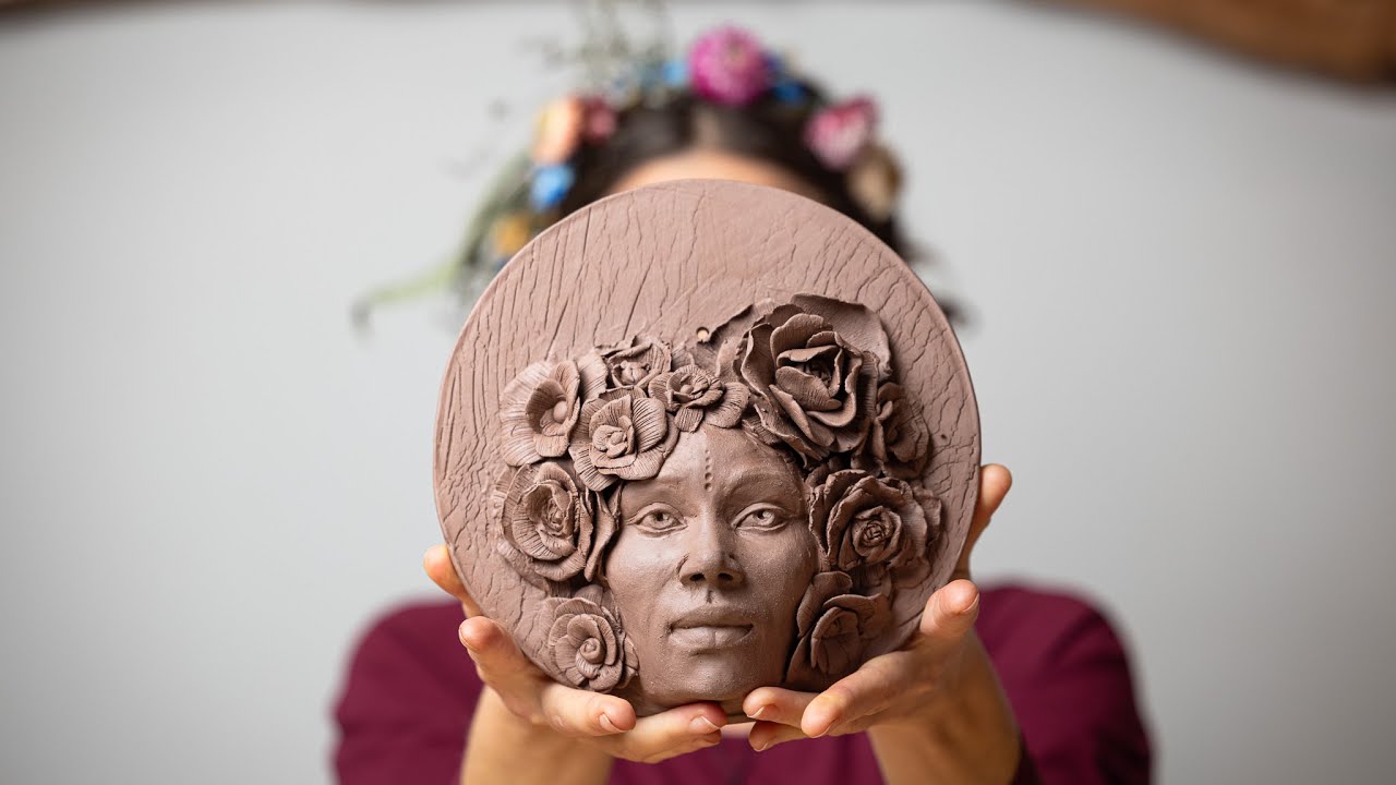 How to Sculpt a Face & Flowers - YouTube