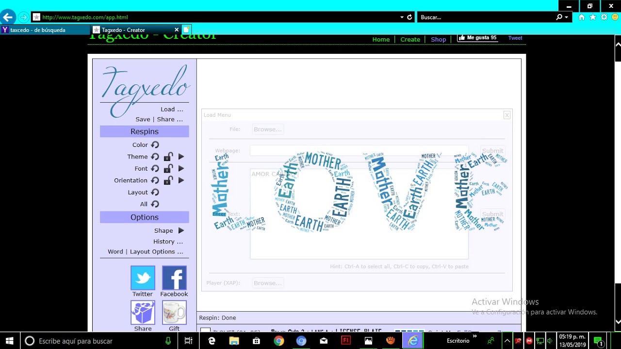 Tutorial de tagxedo creator - YouTube