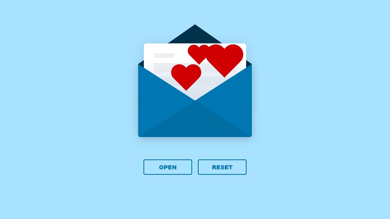 Envelope Open Animation Using Html And Css Js 2020 Youtube 0622