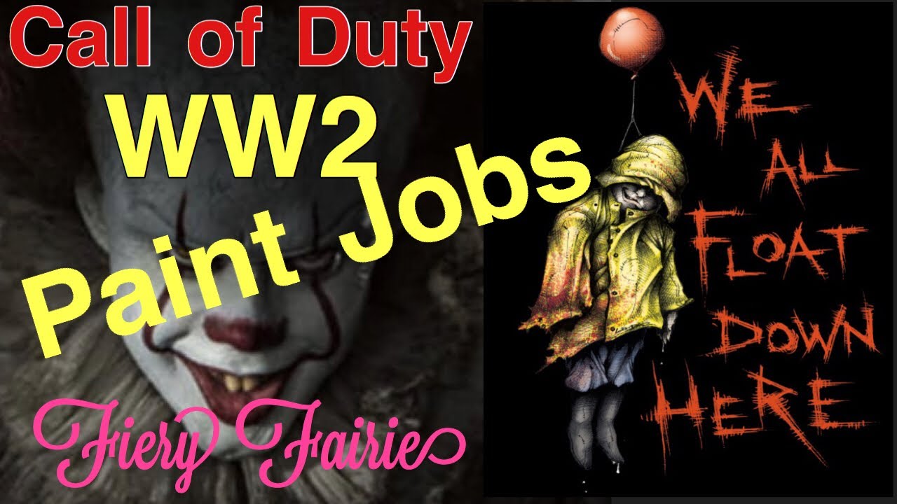 Call Of Duty WW2- Paint Job/ How To make Pennywise Gun - YouTube