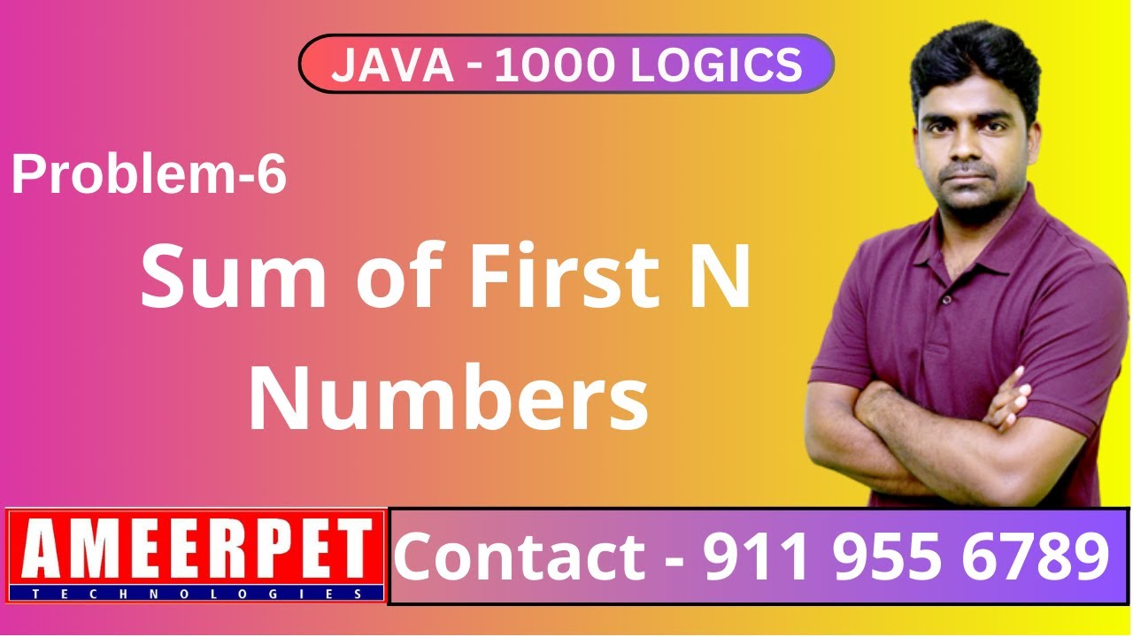 1000 Logics In Java Sum Of First N Numbers Using Formula By 1000 Logics In Java Sum Of First N Numbers Using Formula By