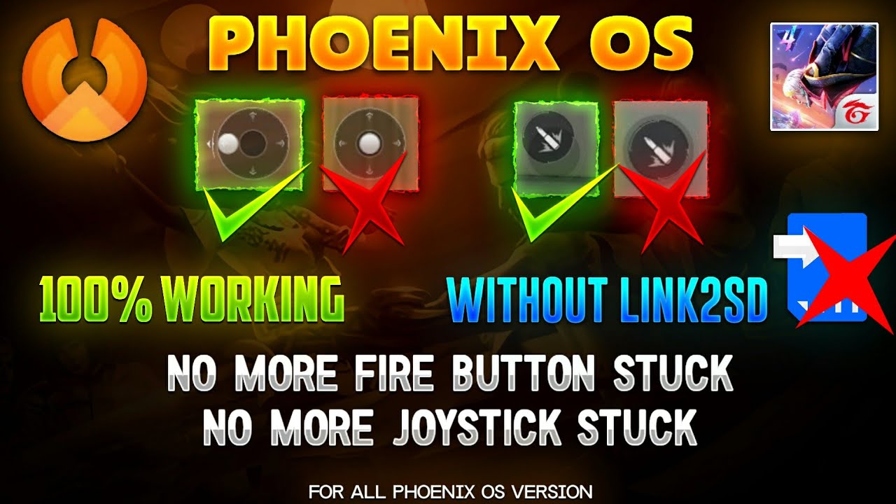 How to fix Free fire Fire Button and Joystick Stuck in phoenix os | FF ...