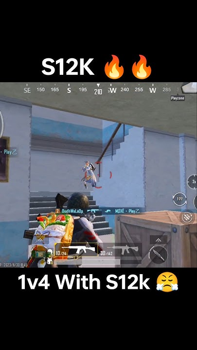 1v4 clutch with S12K in bgmi #shorts #s12k #1v4 #1v4clutch #shortgun - YouTube