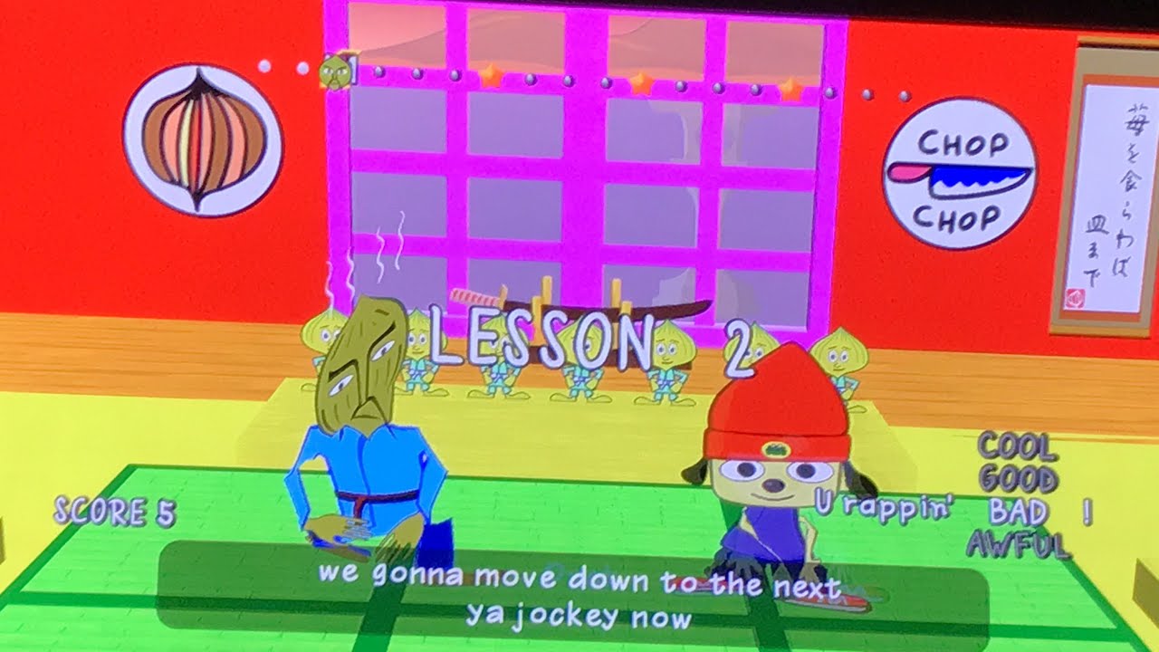 Parappa the Rapper: Stage 1 - Chop Chop Master Onion's Rap (U rappin ...