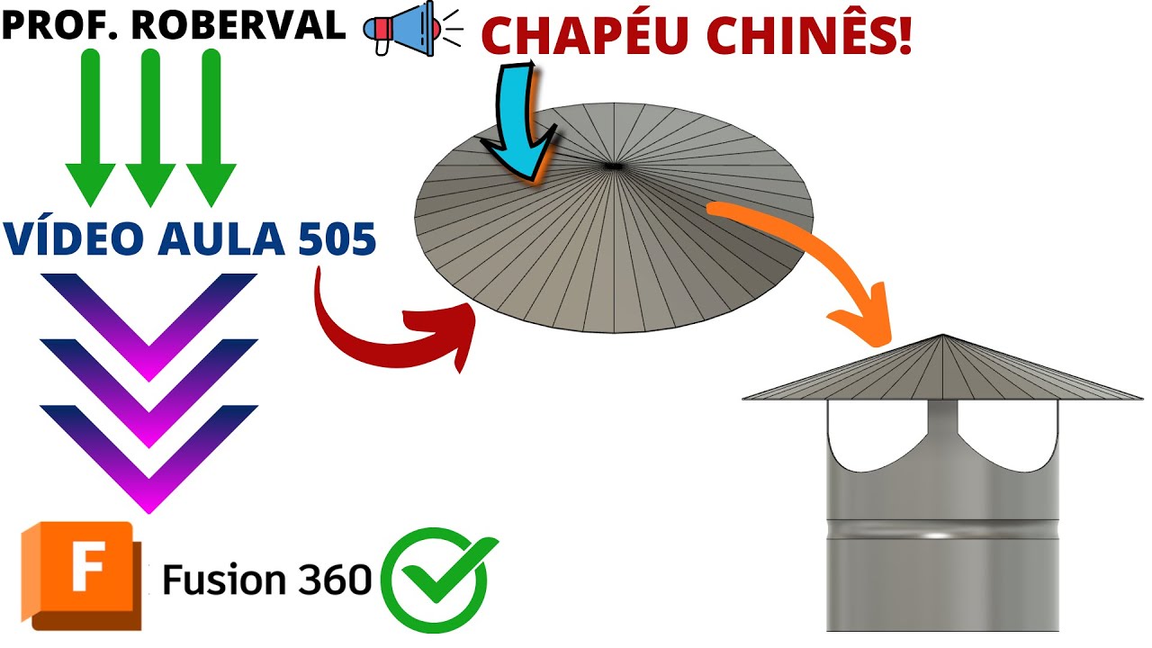 Aula 505 - Modelamento do Chapéu Chinês em Sheet Metal no Fusion 360 ...