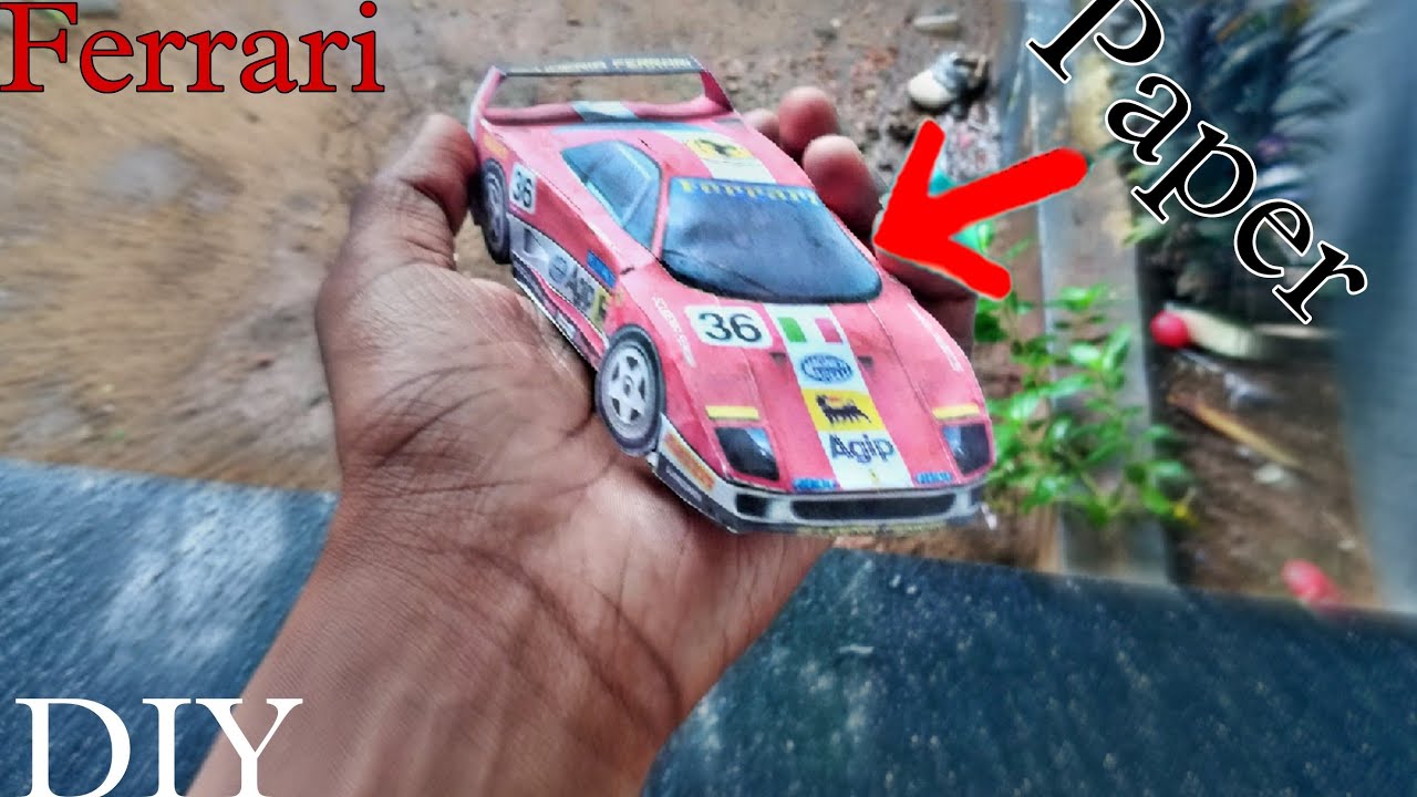 I Made Ferrari f40 with Paper full tutorial |@Paperdrifters - YouTube