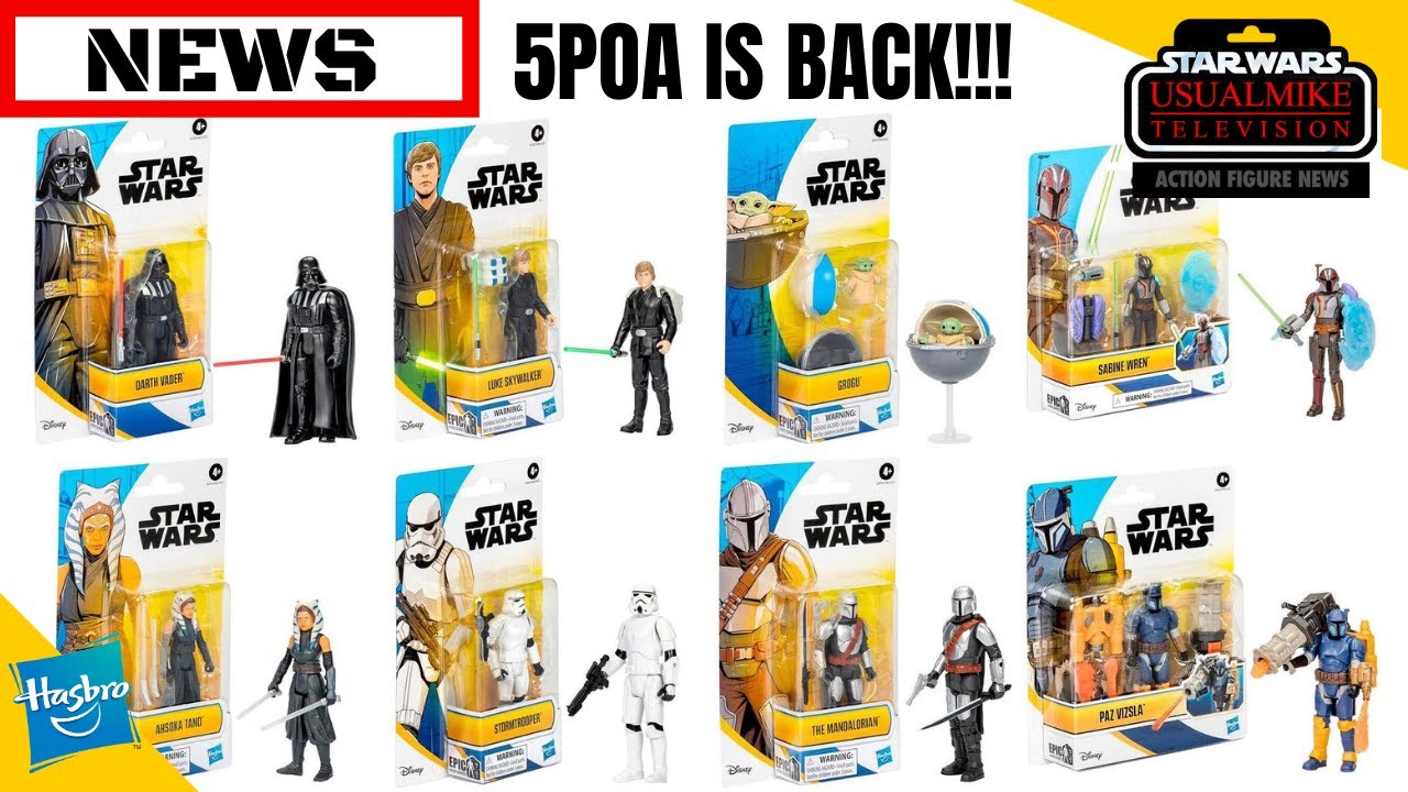 STAR WARS ACTION FIGURE NEWS THE RETURN OF 5POA ACTION FIGURES!!! - YouTube
