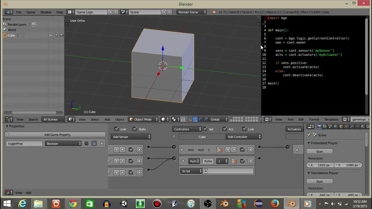 UPBGE - Ray Sensor Range Python - YouTube