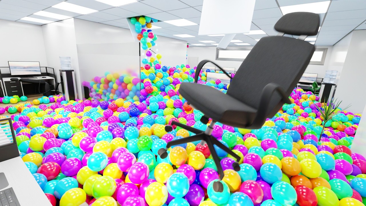 🎈 My Office Turned Into a Ball Pit Over the Weekend! 😱 | Rigid Body ...