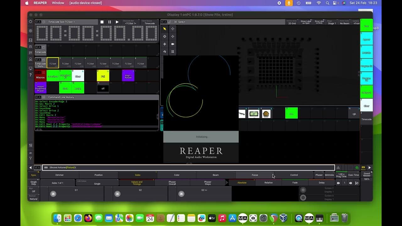 Conexão midi setup reaper e grandMA3 macOS - YouTube