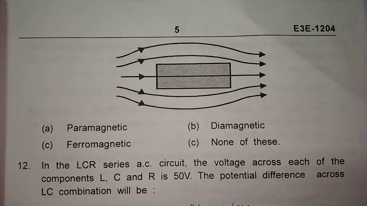 Physics Class 12 CBSE Question Paper | Pre Board 1 SET C 2019-20 - YouTube