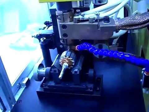 China armature commutator hook fusing machine - YouTube