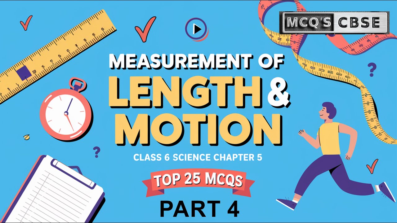 Part 4 MCQ CLASS 6 SCIENCE CURIOSITY MEASUREMENTS OF LENGTH AND MOTION ...