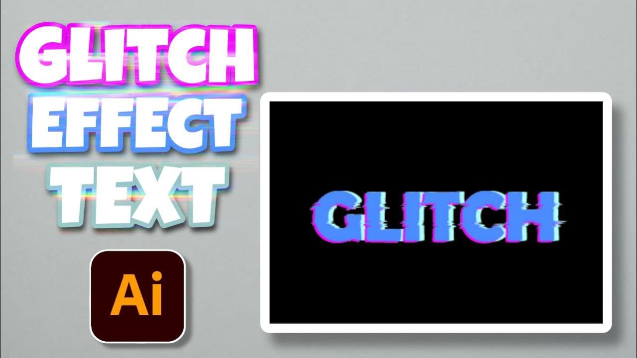 Glitch Typography Effect in Illustrator | Text Effect Tutorial - YouTube