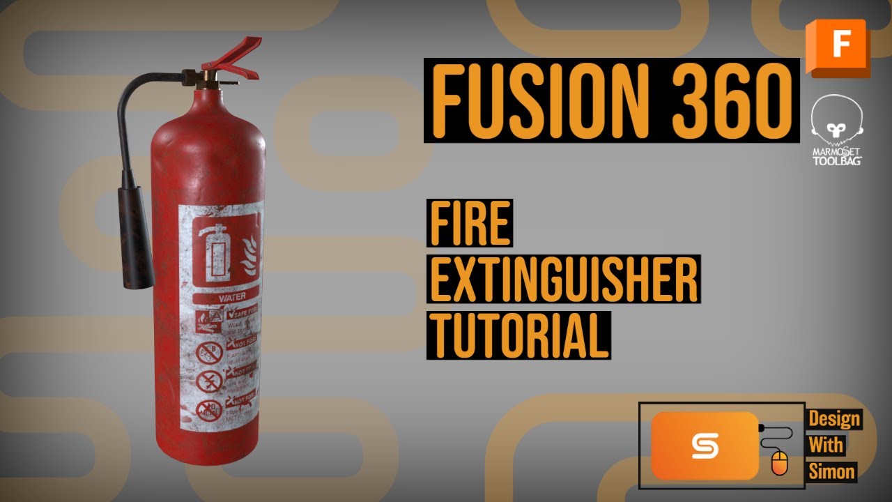Fusion 360 Tutorial Fire Extinguisher - YouTube
