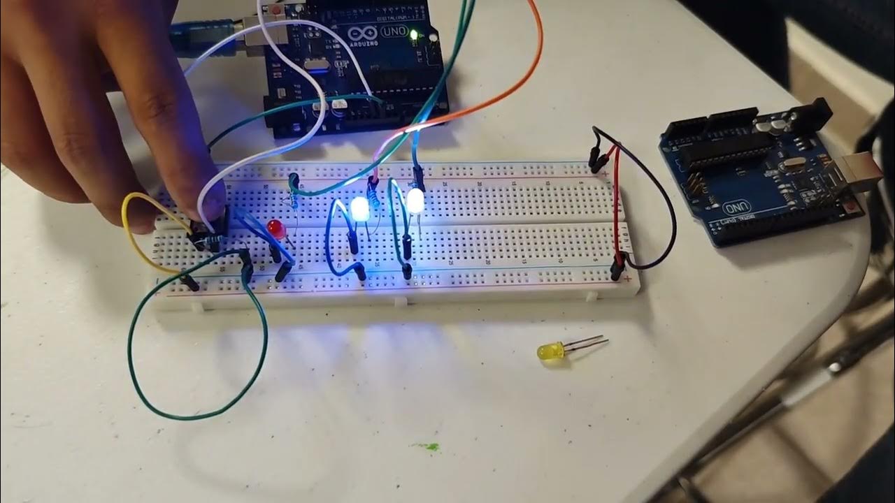 Arduino. Botón con LEDS - YouTube