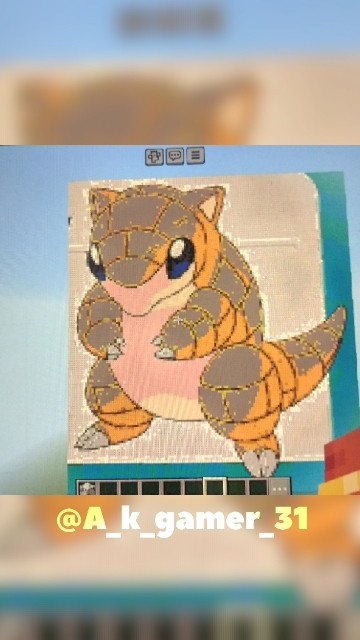 Sandshrew Pokemon pixel art in Minecraft #pokemon #minecraft # ...