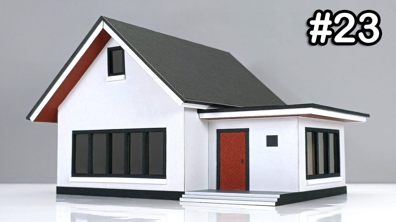How to Make Simple Miniature House - DIY Modern House - YouTube