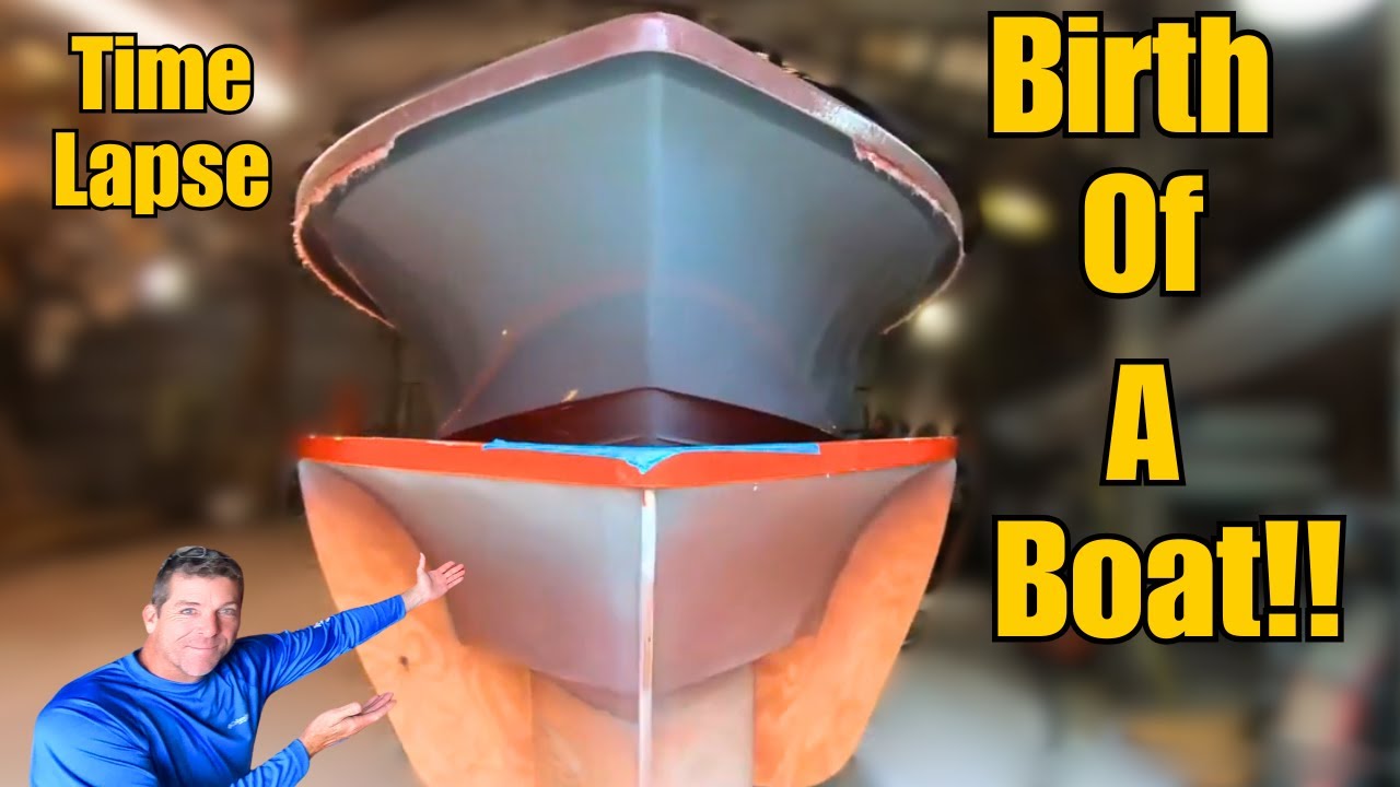 WATCH THIS INSANE BIRTH of OUR CUSTOM FIBERGLASS BOAT! FROM START to ...
