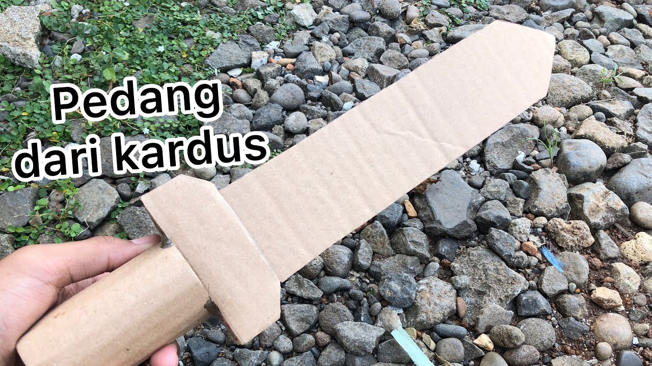 Cara membuat pedang dari kardus, sederhana - YouTube