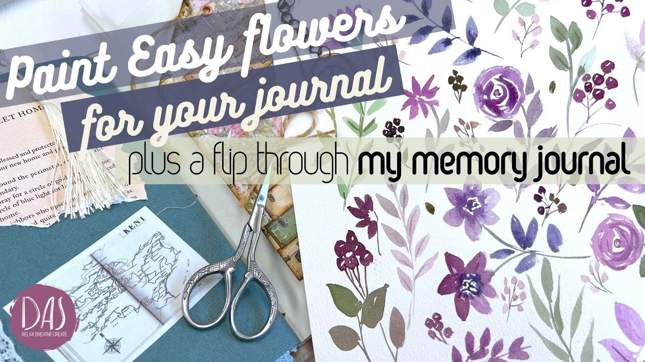 Watercolor Flowers for your Journal PLUS a flip through of my 2022 ...