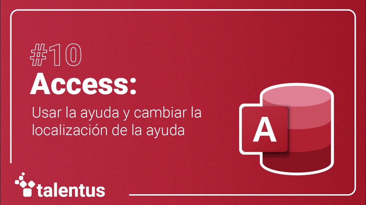 Access: Usar la ayuda y cambiar la localización de la ayuda. - YouTube